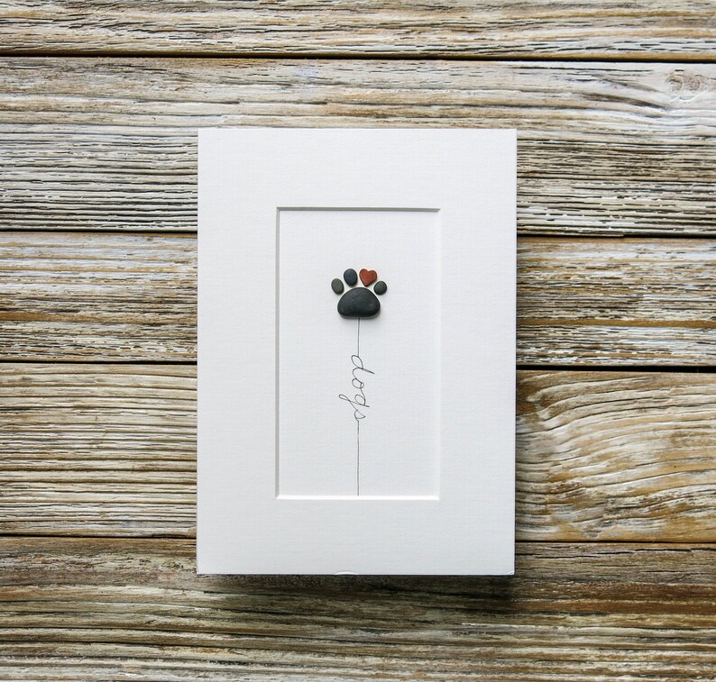 Pebble Art Dog Paw Printdogsdog Lovers Giftspersonalized - Etsy