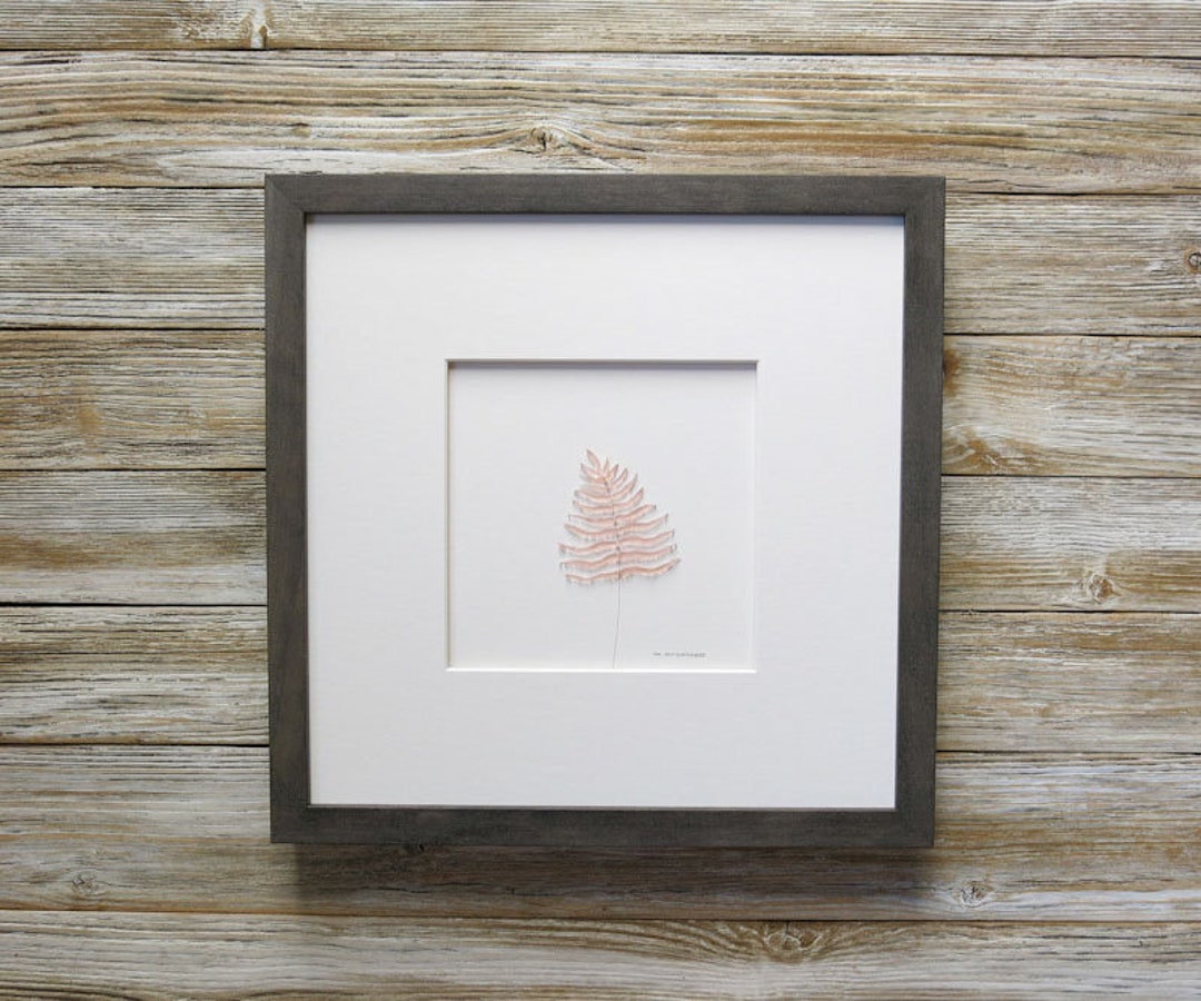 Sea Glass Fern Art: Framed Botanical Pebble Art - Etsy