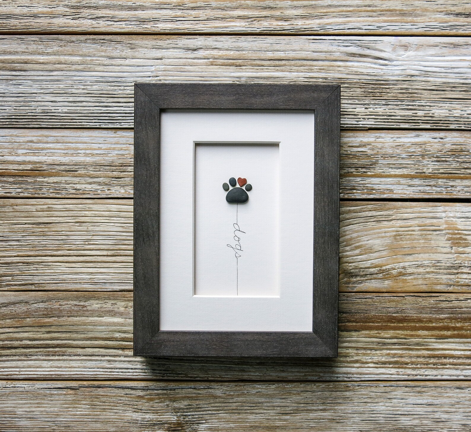 Pebble Art Dog Paw Printdogsdog Lovers Giftspersonalized - Etsy