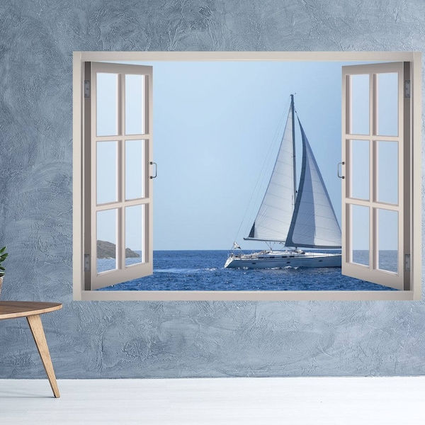 Sail Boat Wall Stickers - Etsy