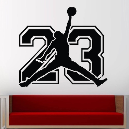 Michael Jordan Wall Decal Jordan 23 Sign Decal Basketball - Etsy