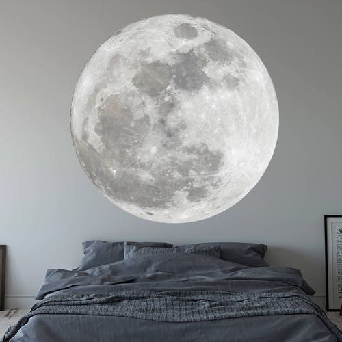 Moon Wall Decal Nursery Wall Decal Moon Vinyl Wall Art Decor - Etsy