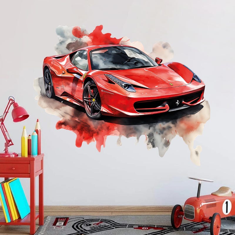 Race Car Wall Decals - Etsy