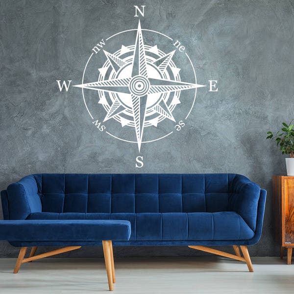 Compass Wall Decal - Etsy