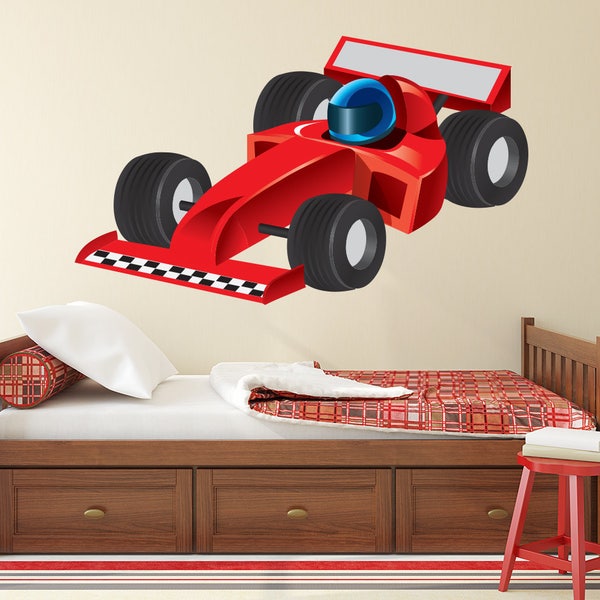 Race Car Wall Decals - Etsy