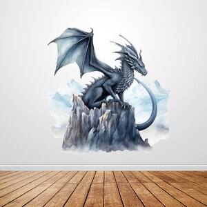 Flying Dragon Wall Decal - Enchanted Fantasy Wall Decor - Majestic ...