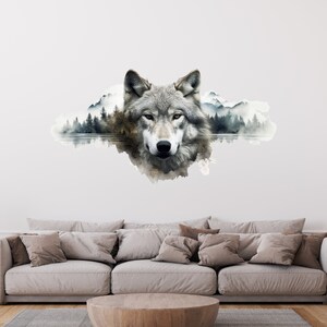 Landscape Wolf Wall Art - Magical Creature Theme Decor - Captivating ...