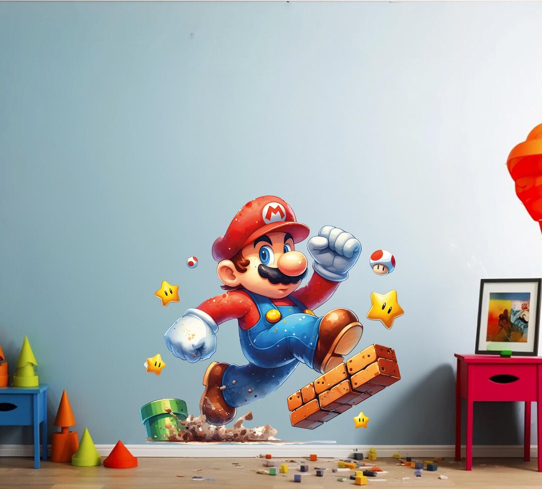 Cartoon Character Wall Decal - Kids Room Wall Decor - Fan Art Movie ...