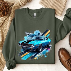 Muscle Car DTF Transfer, Racing American Vintage Retro Car Ready to ...