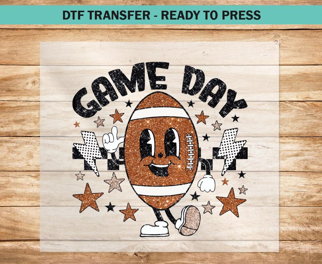 Game Day DTF Transfer, Football DTF Transfers Ready to Press, Football ...