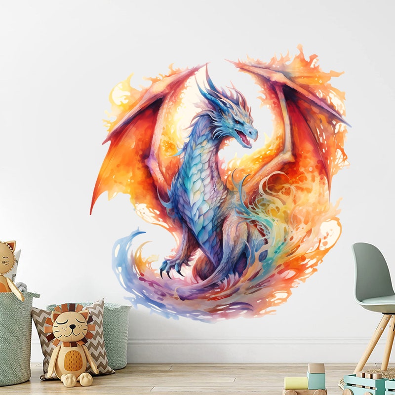 Dragon Wall Mural Art - Etsy