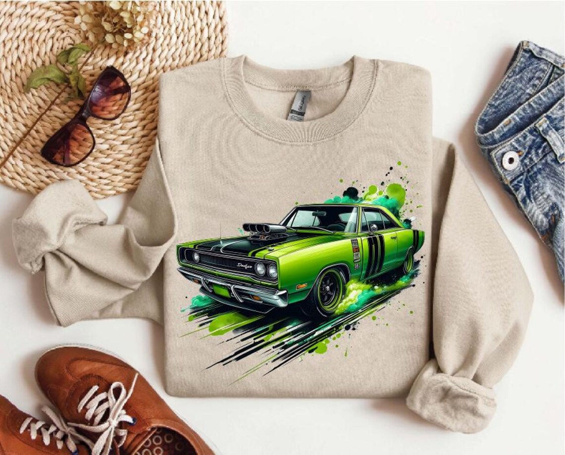 Muscle Car DTF Transfer, American Vintage Retro Car Ready to Press ...