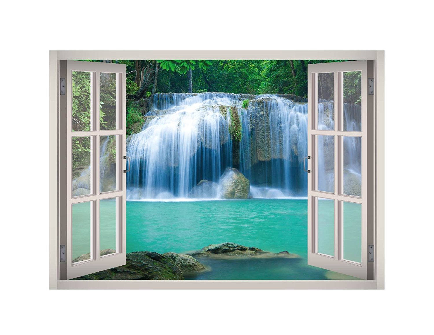 Waterfall Window 3D Wall Decal Art Removable Waterfall | Etsy