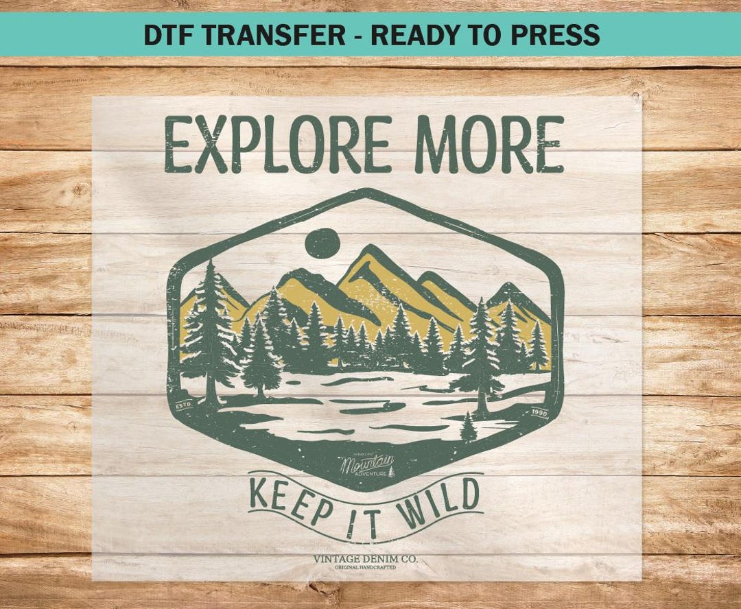 Explore More DTF Transfer, Retro Explorer Mountains Dtf, Vintage ...