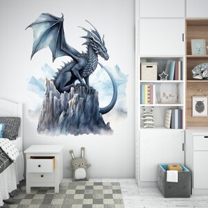 Flying Dragon Wall Decal - Enchanted Fantasy Wall Decor - Majestic ...