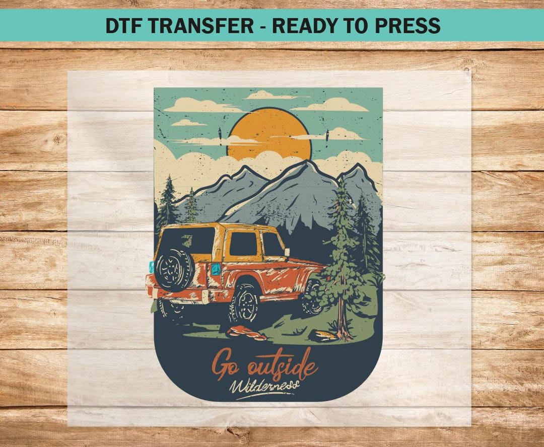 Mountains DTF Transfer, Retro Go Outside Wilderness Dtf, Vintage ...