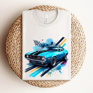 Muscle Car DTF Transfer, Racing American Vintage Retro Car Ready to ...