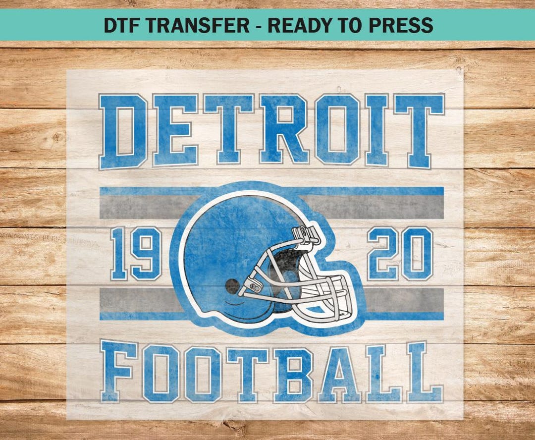 Detroit Football DTF Transfer, Ready to Press DTF Transfers Iron On ...