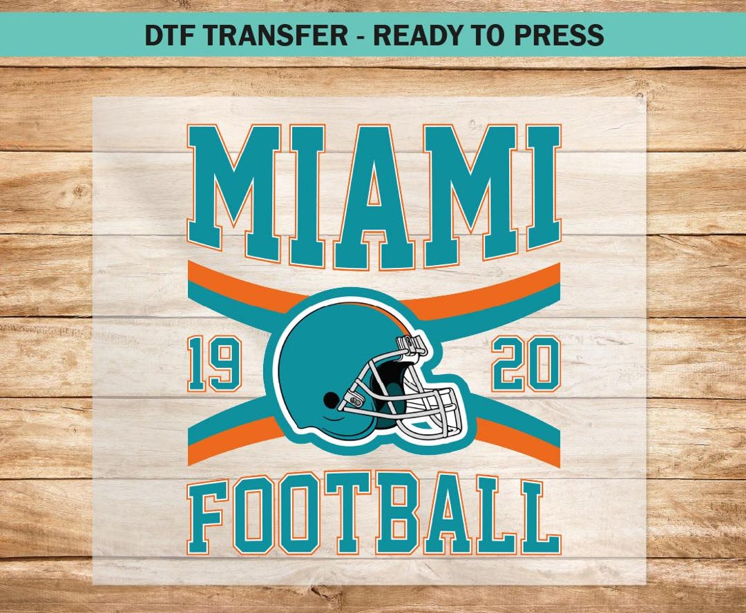 Miami Football DTF Transfer, Custom DTF Transfers Ready to Press, Dtf ...