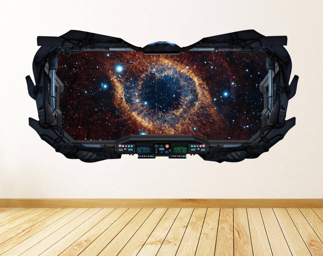 Milky Way Wall Art Spaceship View Outer Space Wall Decal Galaxy Vinyl ...