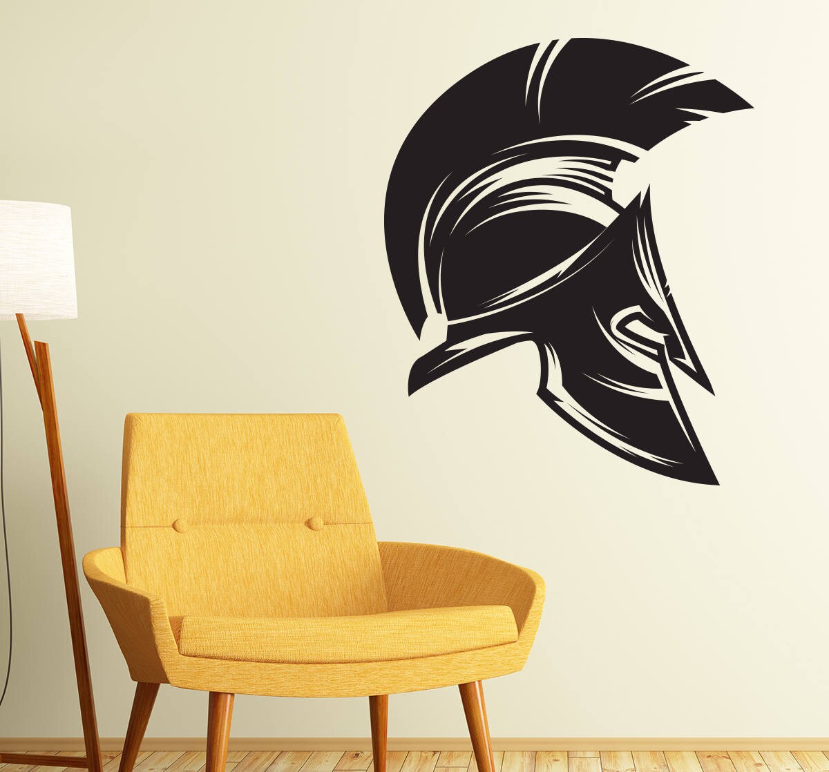 Spartan Helmet Wall Decal - Spartan Gladiator History Vinyl Wall Decor ...