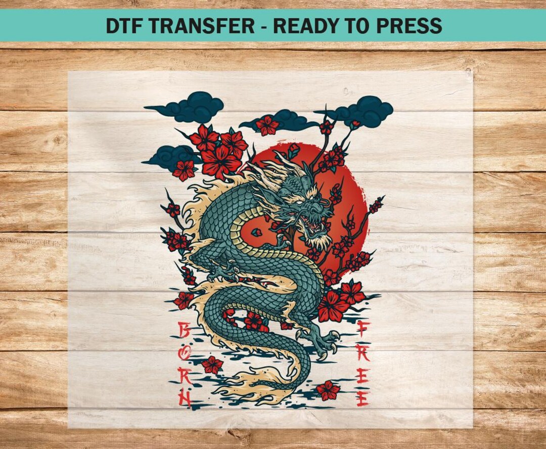 Asian Dragon DTF Transfer, Chinese Dragon Dtf, Dragon Dtf Print Ready ...