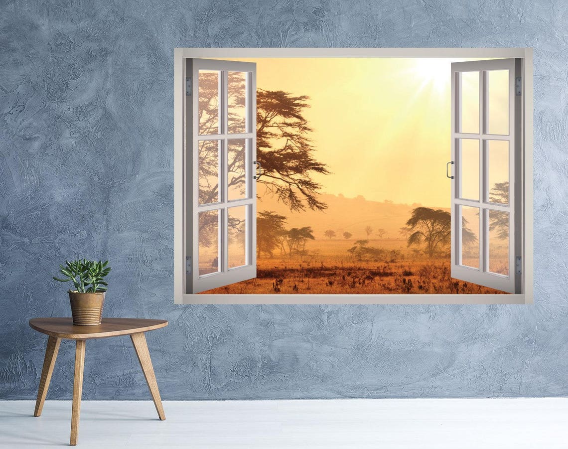 Safari Wall Decal Safari Desert Wall Art African Safari 3D - Etsy