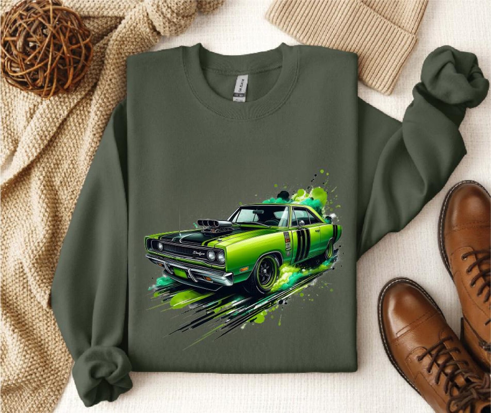 Muscle Car DTF Transfer, American Vintage Retro Car Ready to Press ...