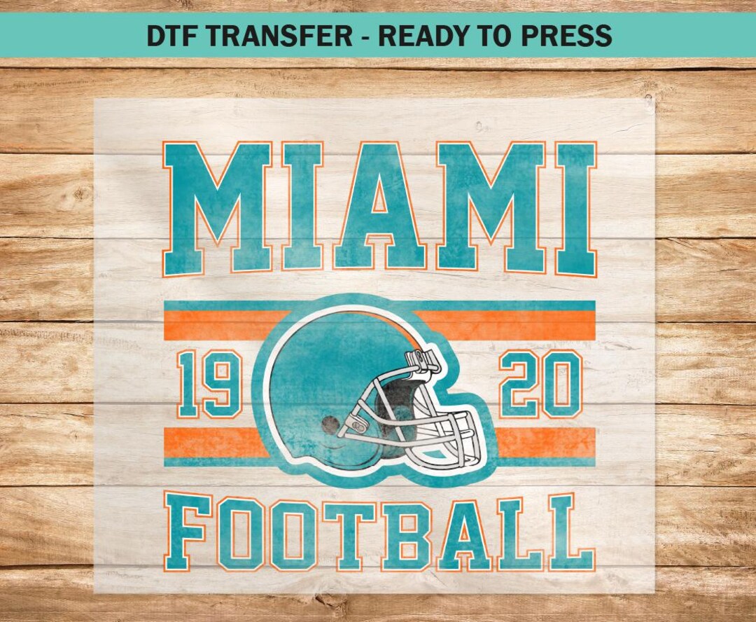 Miami Football DTF Transfer, Ready to Press DTF Transfers Iron On ...