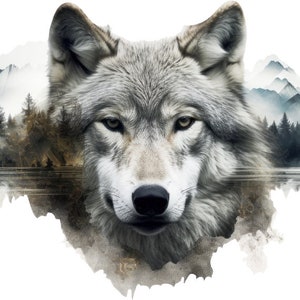Landscape Wolf Wall Art - Magical Creature Theme Decor - Captivating ...