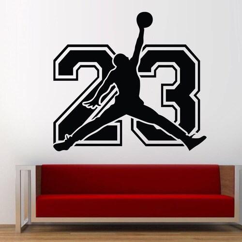 Michael Jordan Wall Decal Basketball Wall Decal Sports - Etsy