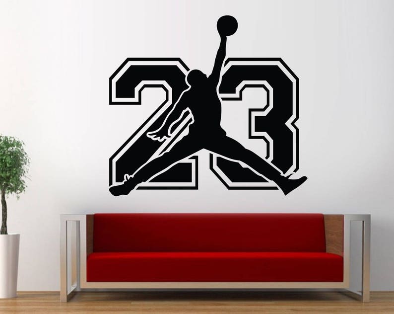 Homme Michael Jordan Wall Decal - Jordan 23 signe Decal - Basketball ...