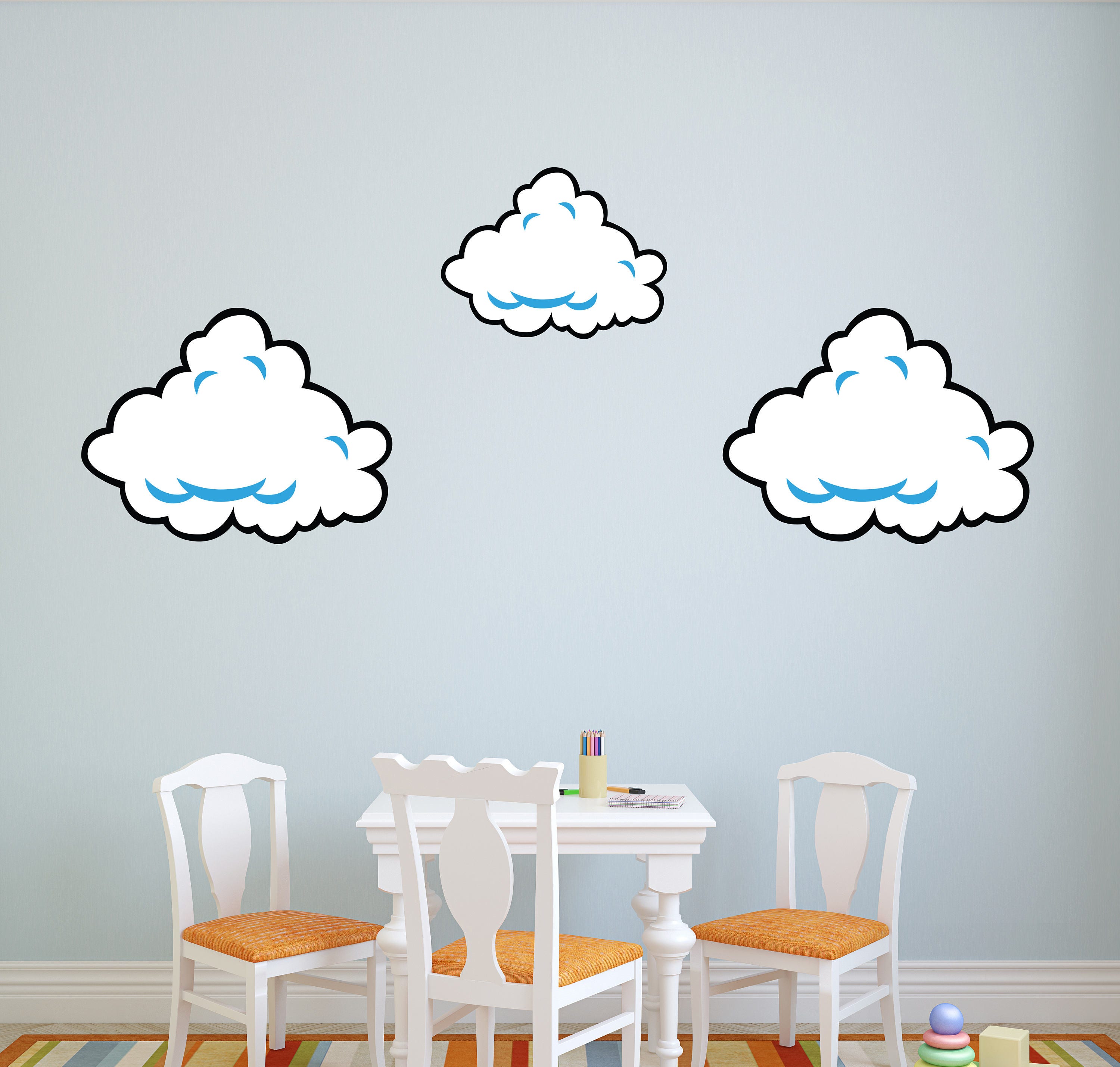 Super Mario Cloud Wall Decal Clouds Wall Decl Bedroom Kids | Etsy