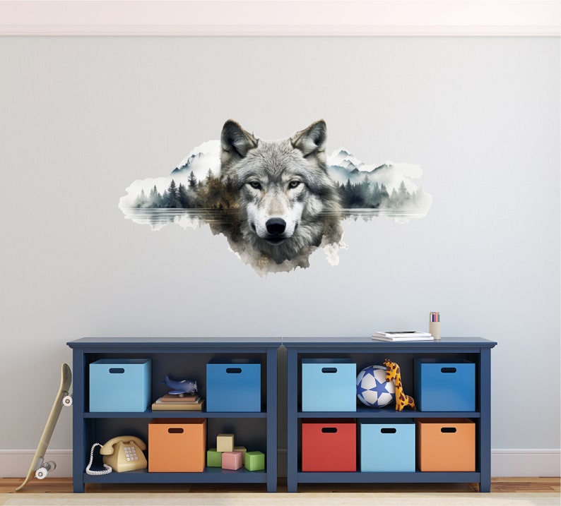 Landscape Wolf Wall Art - Magical Creature Theme Decor - Captivating ...