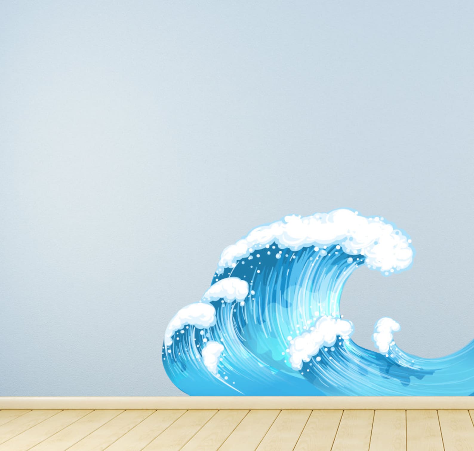 Ocean Wave Wall Decal Surfing Theme Bedroom Wall Decor - Etsy
