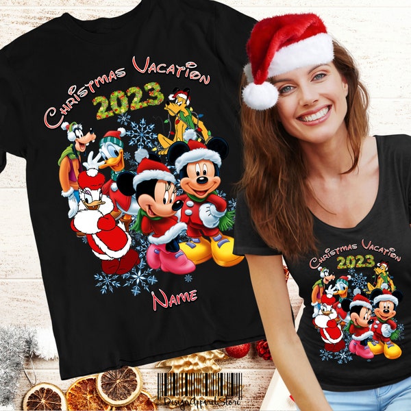 Mickey Mouse Christmas T Shirts - Etsy