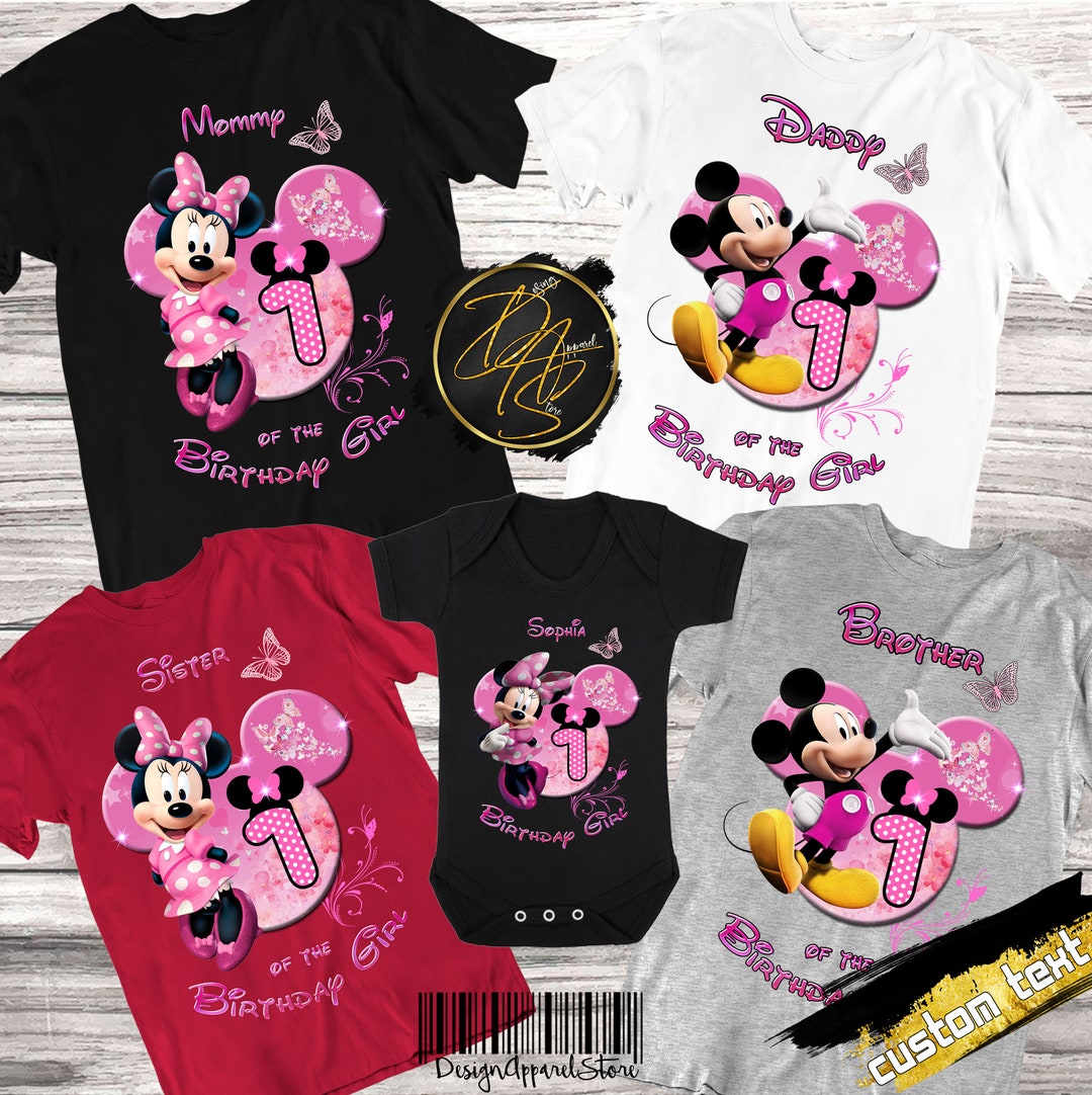 Minnie Mouse Birthday Shirts, Minnie Mouse Birthday Family Shirts ...