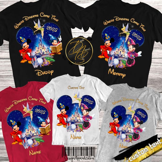 Custom Disney Family Trip 2025 Mickey and Minnie Shirts Disney Family Shirt Custom Disney Tee Matching Shirts for Group Etsy UK