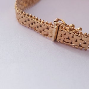 14ct Gold Flat Box Chain Bracelet With Box Clasp. 7 1/4" Length. 11.7g ...