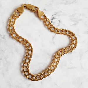 9ct Gold Double Curb Chain Bracelet. 8 1/2 Length. 9.4g - Etsy UK