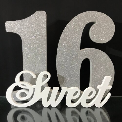 Set 3D Numbers 16 Sweet From Styrofoam16 Birthday Partysign - Etsy