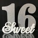 Set 3D Numbers 16 Sweet From Styrofoam,16 Birthday Party,sign 20" Foam ...
