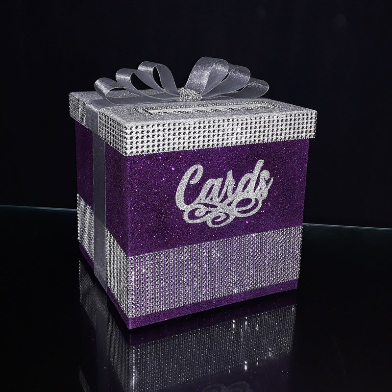 Purple Wedding Card Box - Etsy