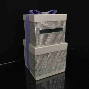 A Two-tier Card Box , a Two-story Cardbox,a Box for Cards Silver ...