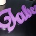 Purple glitter custom name 3D Jabez purple foam letters name | Etsy