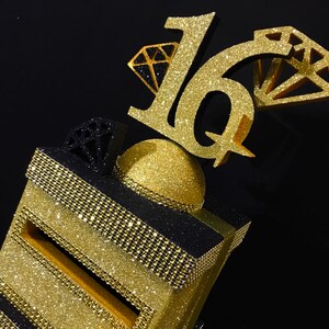 Diamonds Gold Cardbox,two-story Card Box Gems,a Box for Cards Silver ...