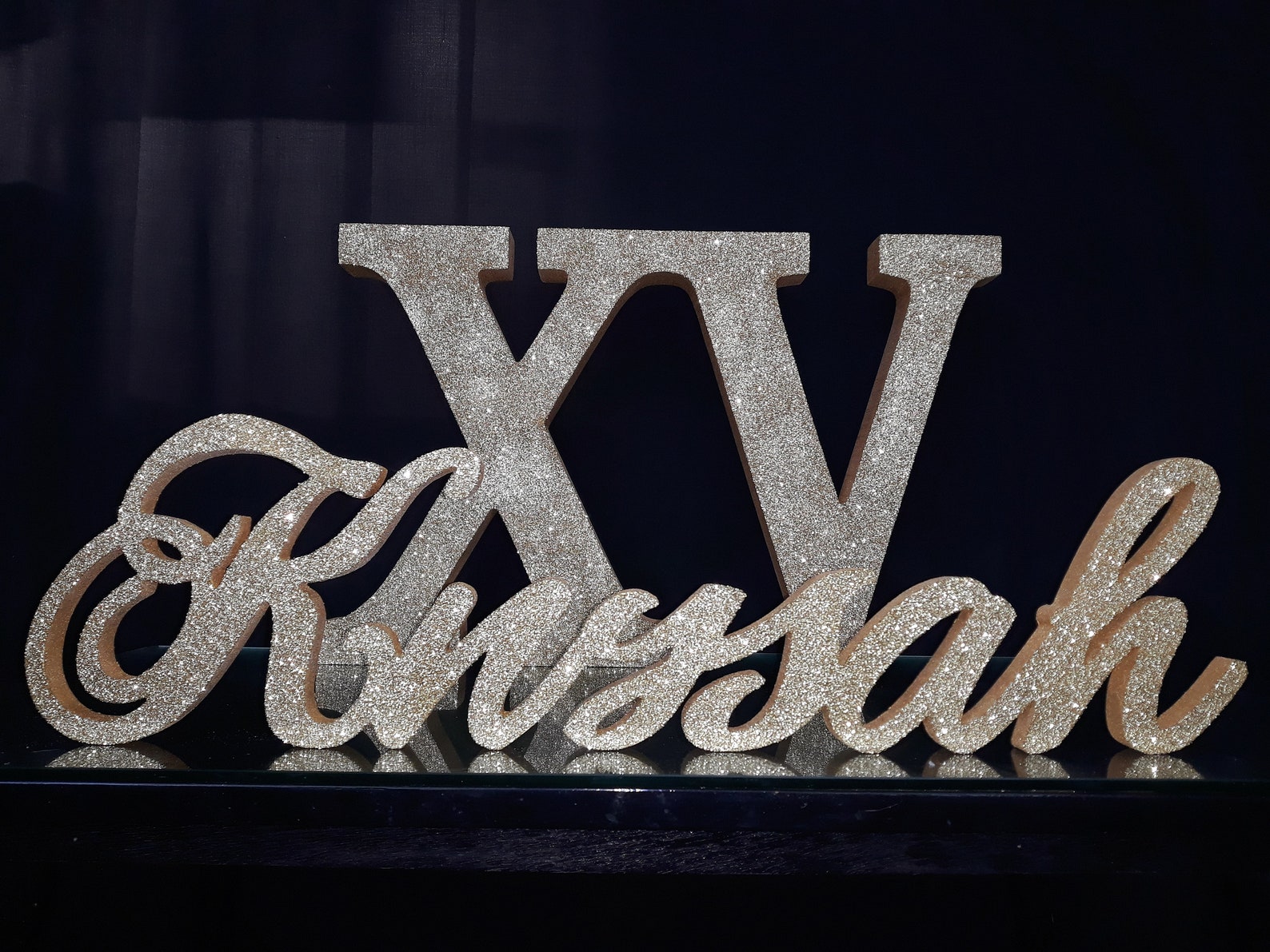 Set for Quinceanera Number 15 Roman and 3D Namesign 12 - Etsy