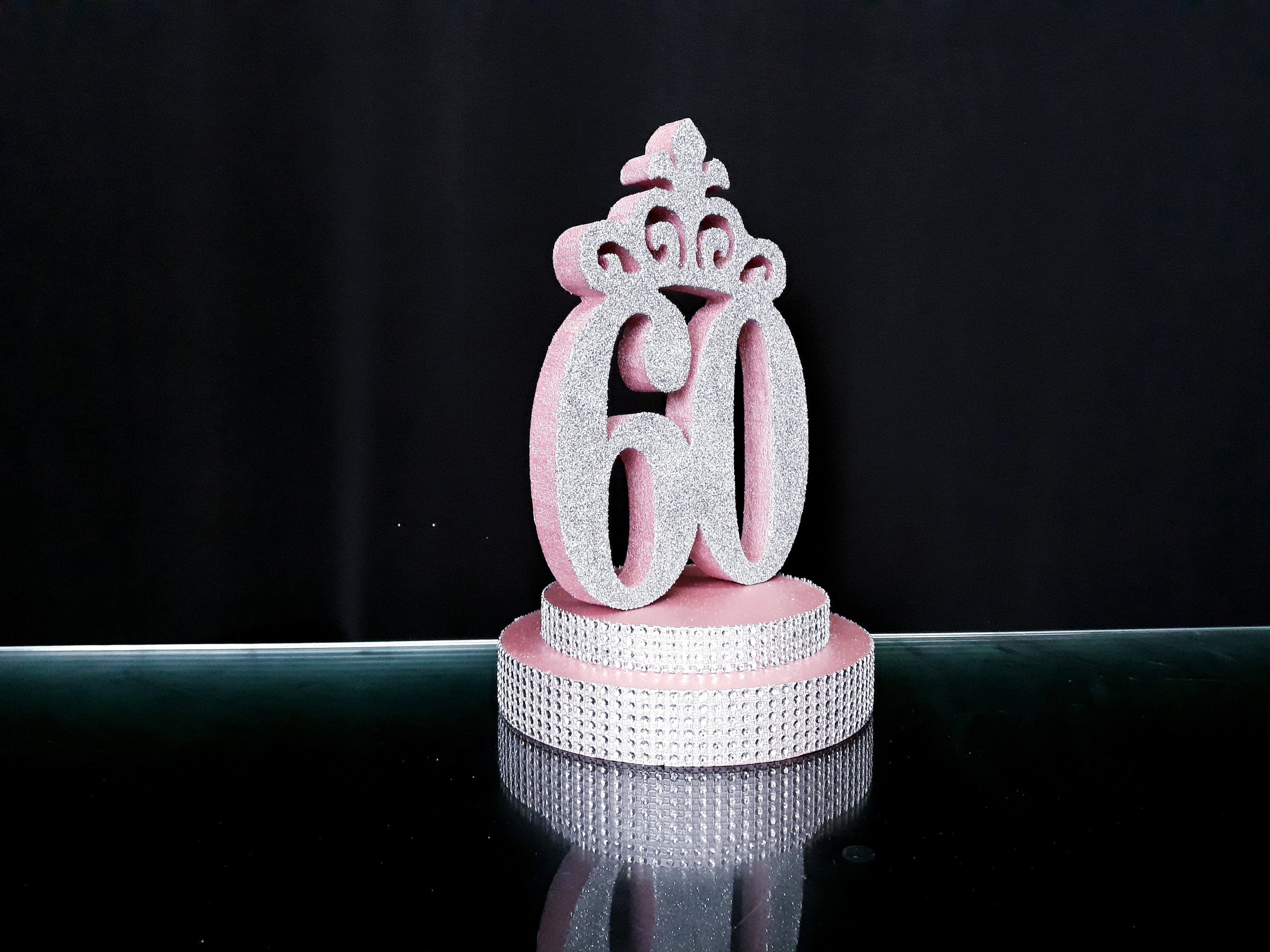 60 Sign Centerpieces for Table Gold 60 Sign Table | Etsy