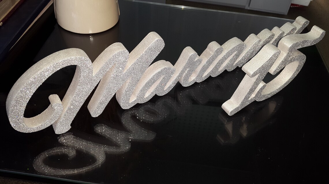 Sweet 15 Sweet 16 Name Sign in Board Custom Name Silver - Etsy