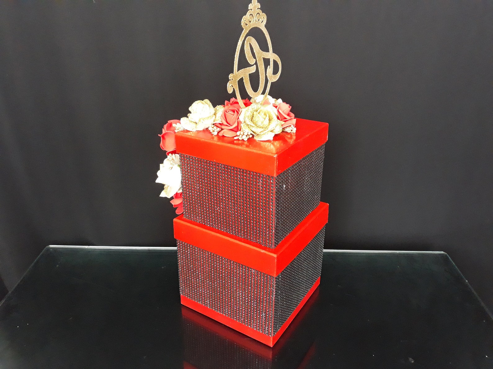 Cardbox Sweet 16 Birthday Cardbox Cardsred Roses Cardboxred | Etsy